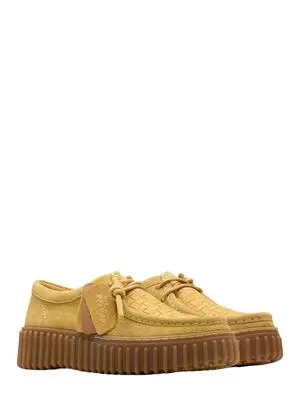 Clarks Suede Derby Shoes - Yellow