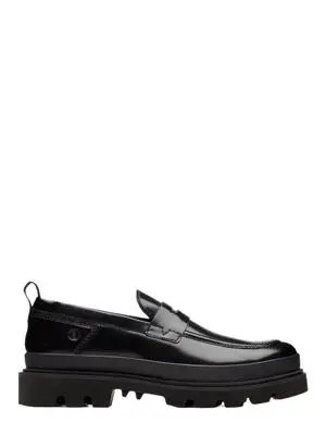 Clarks Badell Easy Leather Loafers - Black