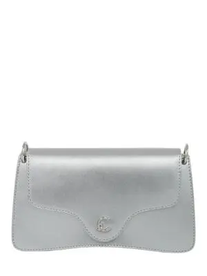 COCCINELLE Logo Plaque Shoulder Bag - Silver