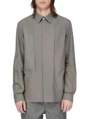 Rick Owens Fog Pocket Long-sleeve Shirt - Brown