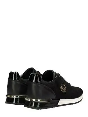 MEXX Gitte Glitter Logo-plaque Panelled Sneakers - Black