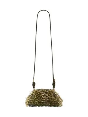 Cult Gaia Jaala Bead-embellished Clutch Bag - Green