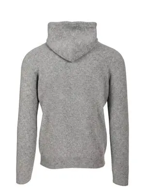 AL DUCA D’AOSTA 1902 Mohair-blend Drawstring Hoodie - Grey