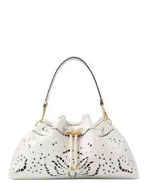 JIMMY CHOO Cinch Shoulder Bag - White