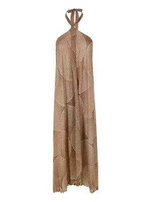PIN-UP STARS Pin Up Stars Lamé Effect Abstract Pattern Pareo Neutrals