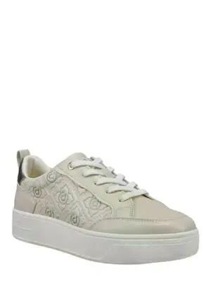 BUGATTI Monogram Embossed Metallic Effect Sneakers - Neutrals