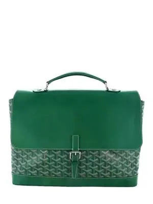Goyard Citadin Messenger Briefcase Coated Canvas Business Bag - Green