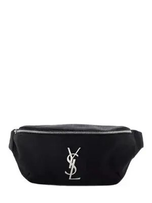 Saint Laurent Classic Monogram Canvas Belt Bag - Black