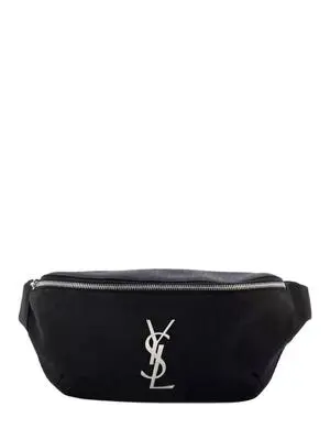 Saint Laurent Classic Monogram Canvas Belt Bag - Black
