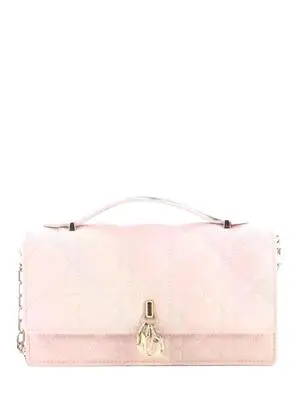 Dior Cannage Quilt Lambskin Mini Crossbody Bag - Pink