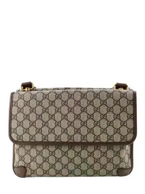 Gucci Gg Coated Canvas Medium Messenger Bag - Brown