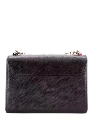 LOUIS VUITTON Twist Handbag Studded Epi Leather Mm Crossbody Bag - Black