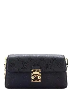 LOUIS VUITTON Pochette Metis Wallet On Chain Monogram Empreinte Leather Crossbody Bag - Black
