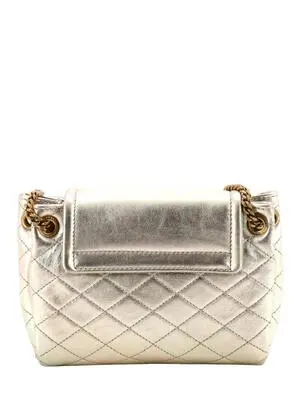 Saint Laurent Nolita Satchel Quilted Leather Mini Crossbody Bag - Gold