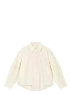 STUDIO TOMBOY Raglan Sleeve Cotton Shirt - Neutrals