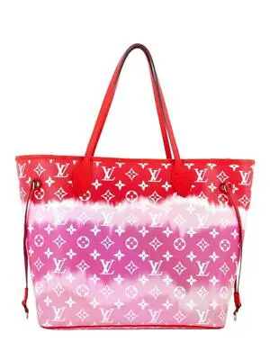 LOUIS VUITTON Neverfull Mm Limited Edition Escale Monogram Giant Tote Bag - Pink