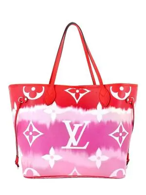 LOUIS VUITTON Neverfull Mm Limited Edition Escale Monogram Giant Tote Bag - Pink