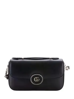 Gucci Petite Gg Flap Mini Shoulder Bag - Black