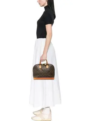 LOUIS VUITTON Louis Vuitton Monogram Alma PM Handbag Brown