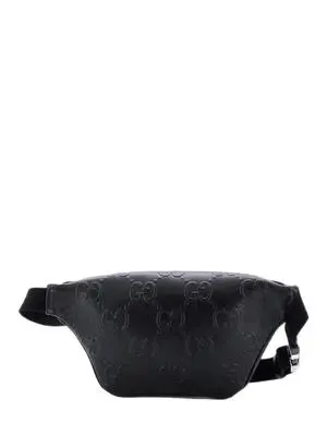 Gucci Gucci GG Embossed Perforated Leather Belt Bag Black