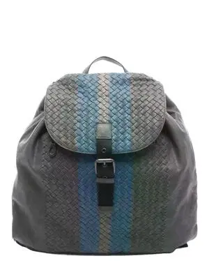 Bottega Veneta Woven Nappa Leather Backpack - Grey