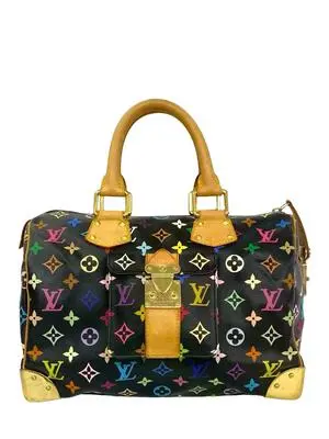 LOUIS VUITTON Monogram Multicolore Speedy 30 Boston Bag - Black