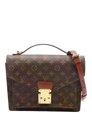 LOUIS VUITTON Monogram Monceau 28 Satchel - Brown