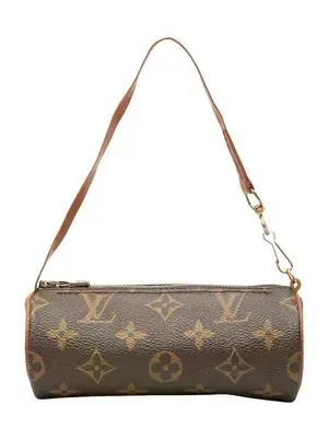 LOUIS VUITTON Monogram Papillon Pochette Handbag - Brown