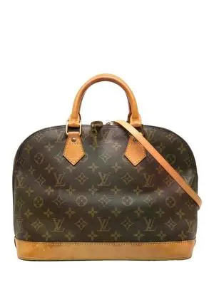 LOUIS VUITTON Monogram Alma Pm Handbag - Brown
