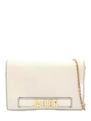 Dior Calfskin Wallet On Chain Bag - White