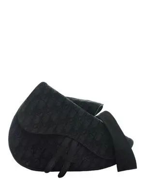 Dior Oblique Canvas Saddle Crossbody Bag - Black