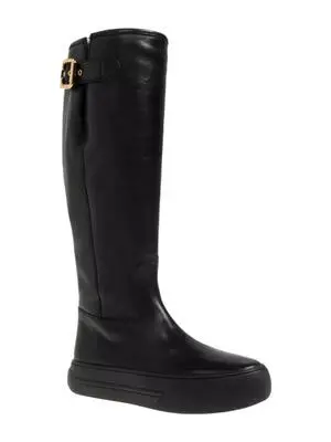 Chloé Delia Buckle-strap Knee-high Boots - Black