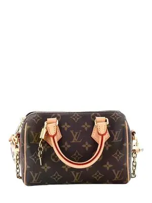 LOUIS VUITTON Monogram Speedy Bandouliere 20 Bag - Brown
