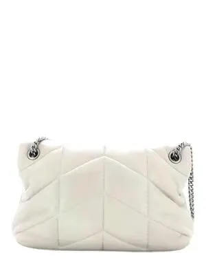 Saint Laurent Saint Laurent Loulou Puffer Shoulder Bag Quilted Leather Small Crossbody Bag Neutrals