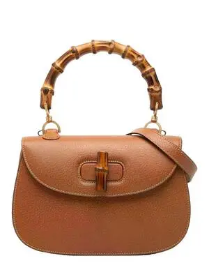 GUCCI Gucci Grained Calfskin Bamboo Night Satchel