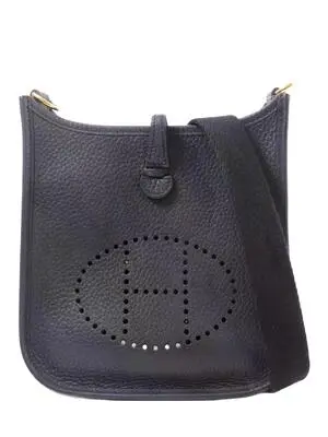 Hermès Tpm Evelyne Calfskin Shoulder Bag - Black
