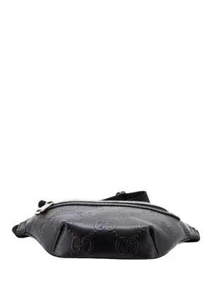 GUCCI Gucci GG Embossed Perforated Leather Belt Bag