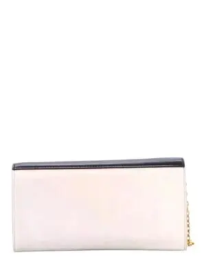 Celine C Wallet On Chain Leather Crossbody Bag - Black