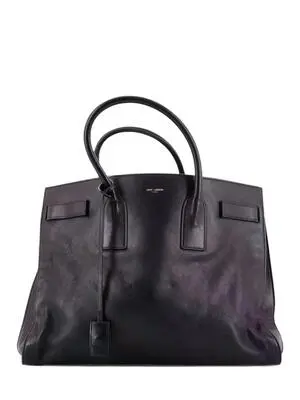 Saint Laurent Sac De Jour Leather Tote Bag - Black