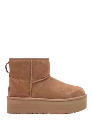 UGG Platform Ankle Boots - Brown