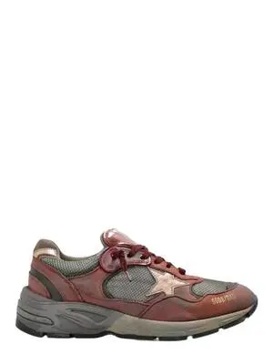 GOLDEN GOOSE Golden Goose Burgundy Leather Distressed Running Dad Sneakers