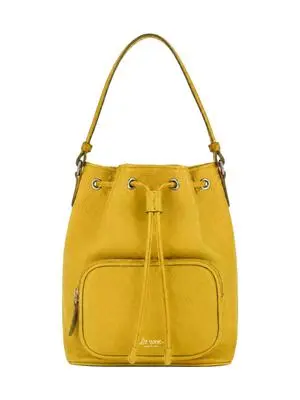 LA ROSE Drawstring Bucket Bag - Yellow