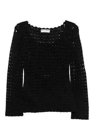 DOLCE & GABBANA Dolce & Gabbana Black Crochet Knit Sweater