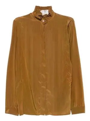 Valentino Garavani 1970s Ruffled Blouse - Brown
