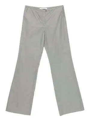 Miu Miu 2000s Straight-leg Cotton Trousers - Grey