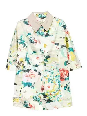 ANTONIO MARRAS VINTAGE 2000s Floral Print Coat - Neutrals