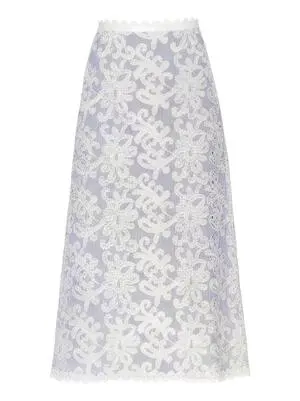 Waimari Nina Lace Midi Skirt - Blue