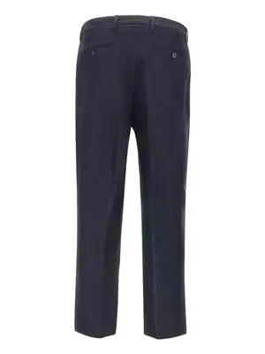 BRIGLIA 1949 Dark Pleated Trousers - Blue