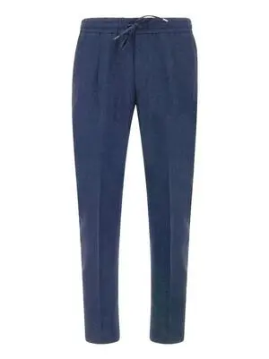 BRIGLIA 1949 Wimbledon Drawstring-waist Trousers - Blue