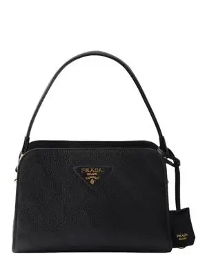 Prada Leather Mini Handbag - Black